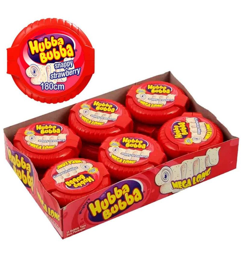 Hubba Bubba Mega Long Red (12 x 56g) – The Sweets Hub