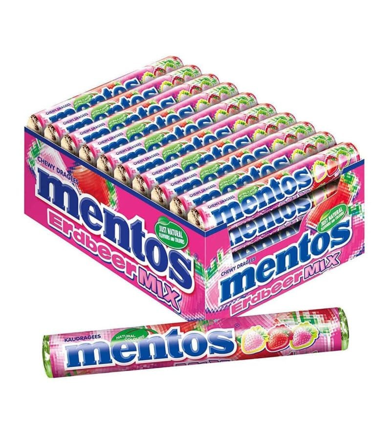 Mentos Strawberry Mix (40 x 37G) – The Sweets Hub