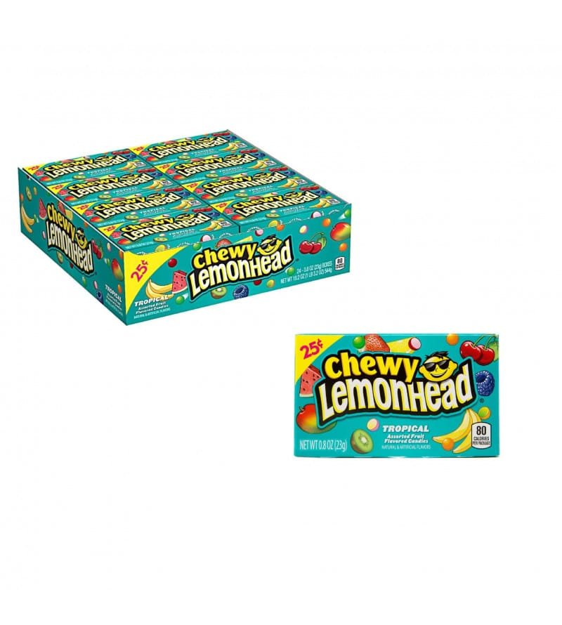 Chewy Lemonhead Tropical (24 x 0.8g) – The Sweets Hub