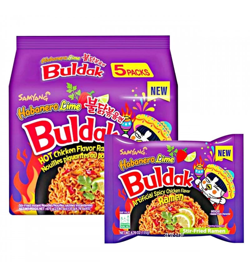 Samyang Buldak Habanero Lime Ramen (5 x 135g) – The Sweets Hub