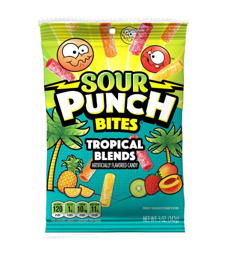 Sour Punch Tropical Bites Bag (12 x 142g) – The Sweets Hub