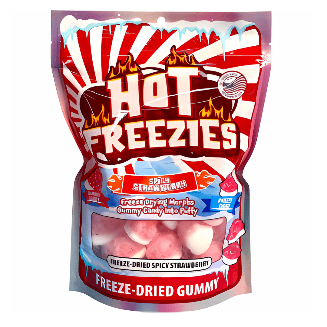 Hot Freezies Spicy Strawberry (24 x 100g) – Freeze Dried – The Sweets Hub