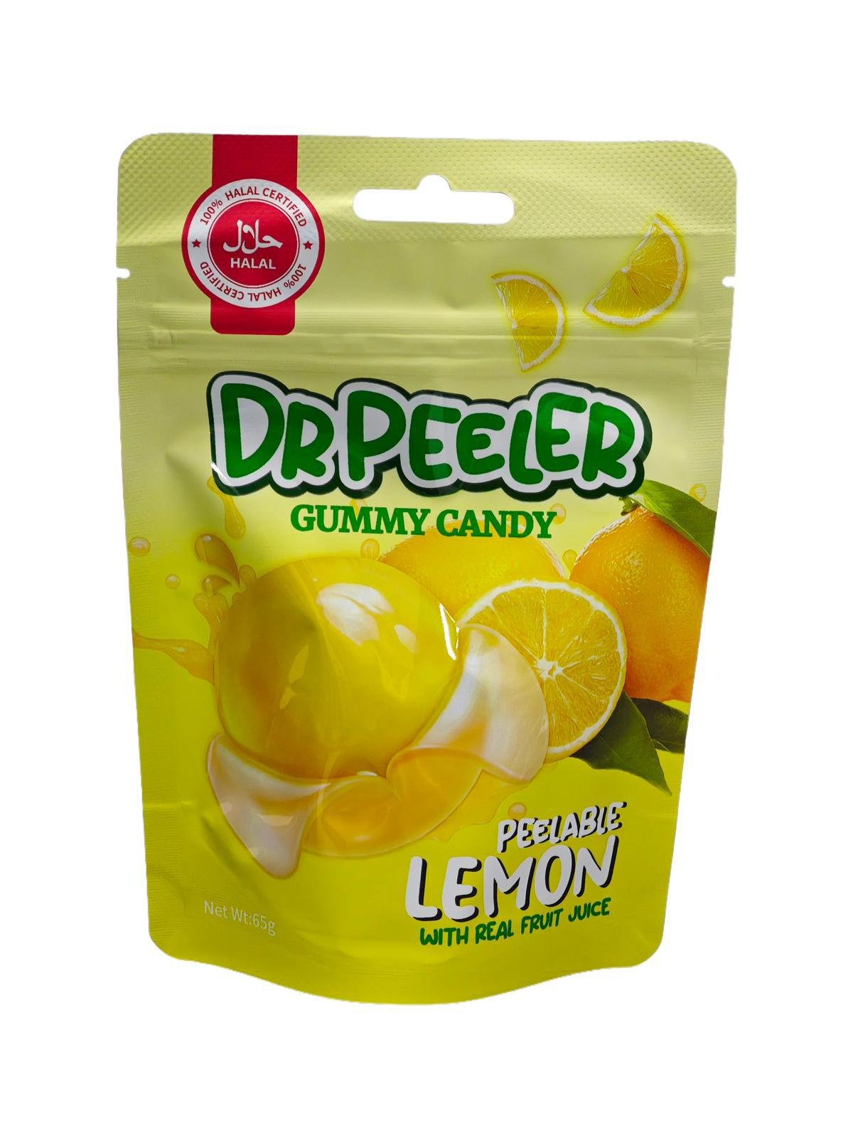 Dr Peeler Lemon Peelable Gummy Halal (12 x 65g) – The Sweets Hub