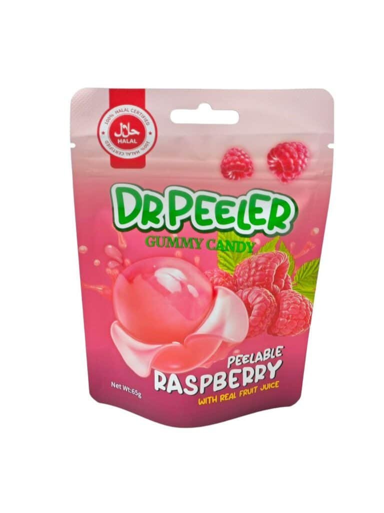 Dr Peeler Raspberry Peelable Gummy Halal (12 x 65g) – The Sweets Hub
