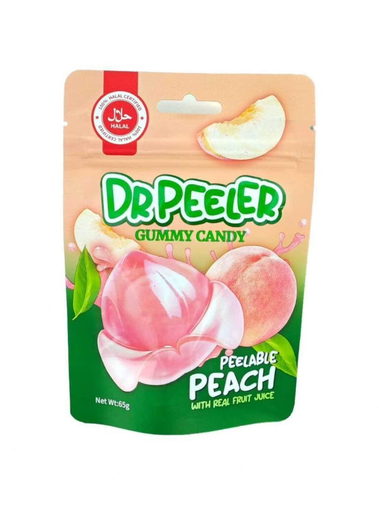 Dr Peeler Peach Peelable Gummy Halal (12 x 65g) – The Sweets Hub